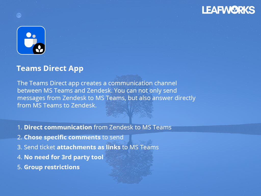 Teams Direct App Integration with Zendesk Support
